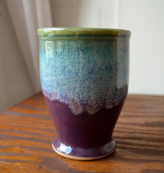 Ceramic cup handmade tumbler juice glass tableware hand