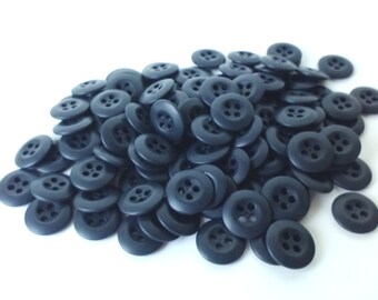 Black matte buttons | Etsy