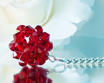 Swarovski Crystal Keychain Crystal Ball Key by CrystalBlueDesigns