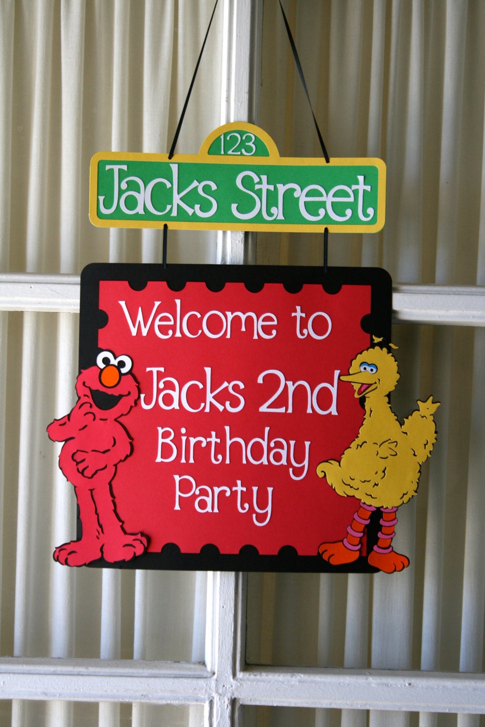 Elmo Birthday Door sign