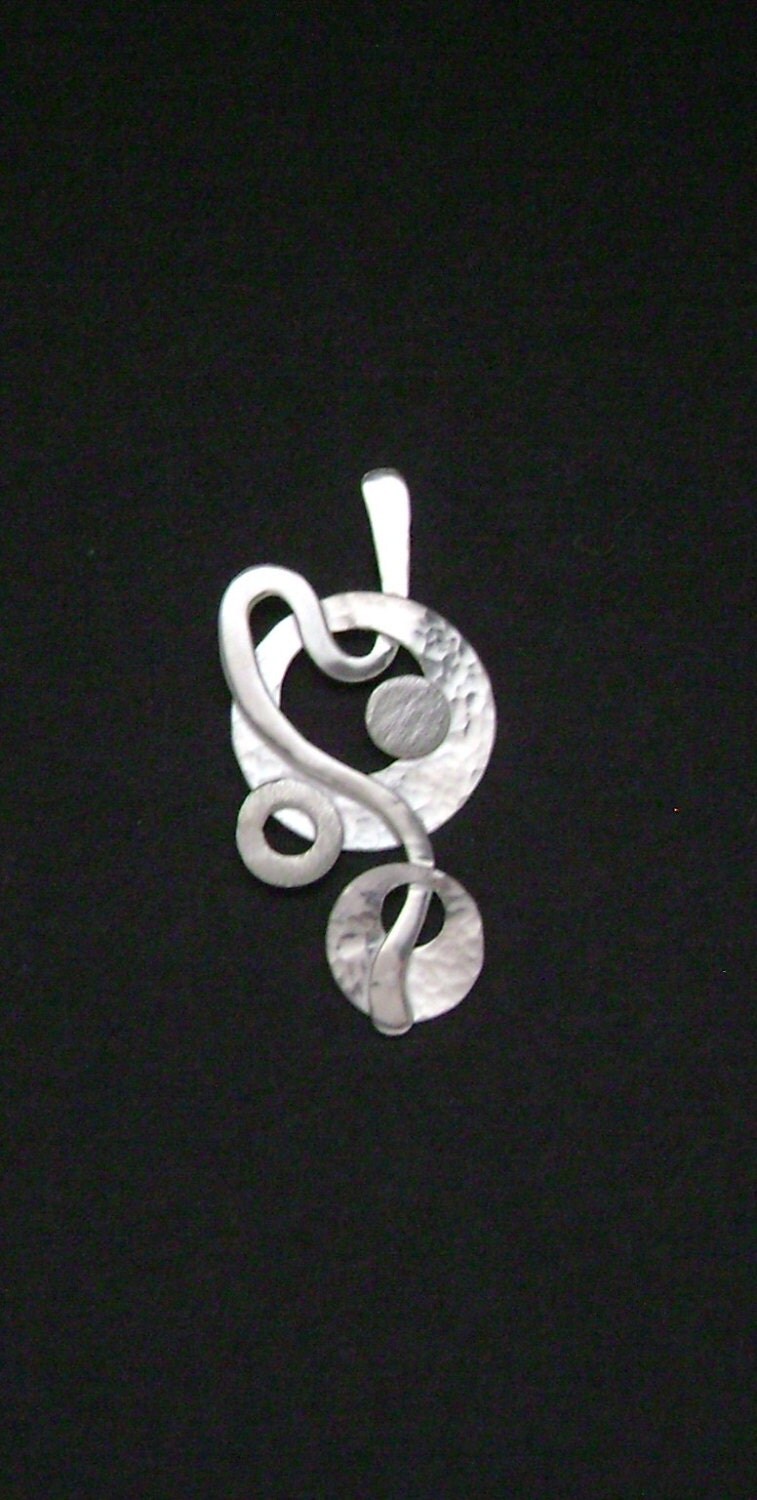 Sterling Silver Contemporary Abstract Pendant