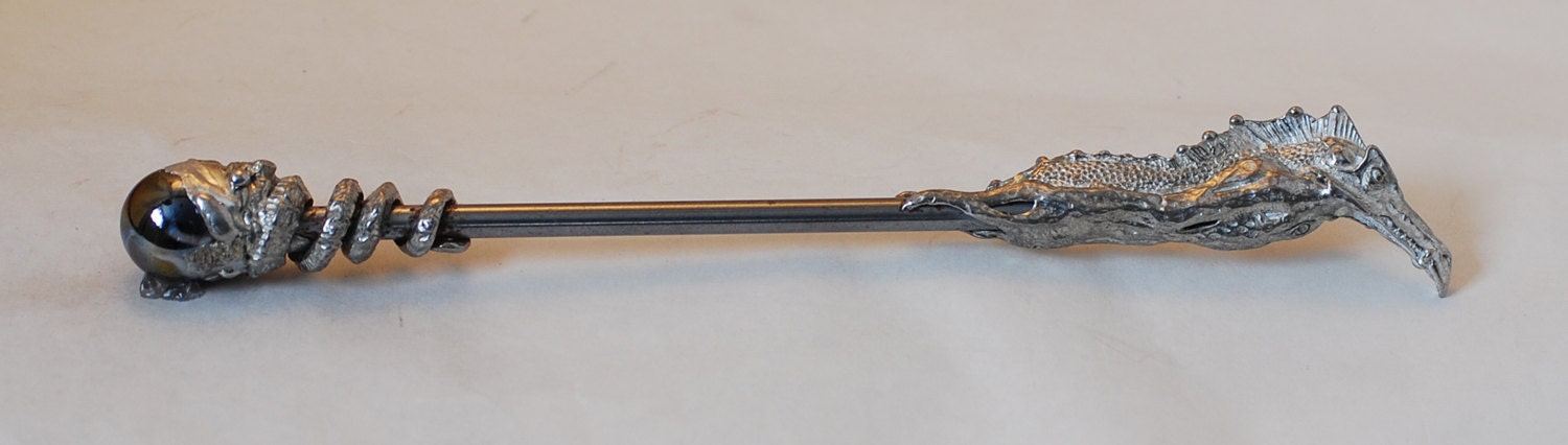 Dragon Magic Wands for sale with glass gem pewter by Queenie88