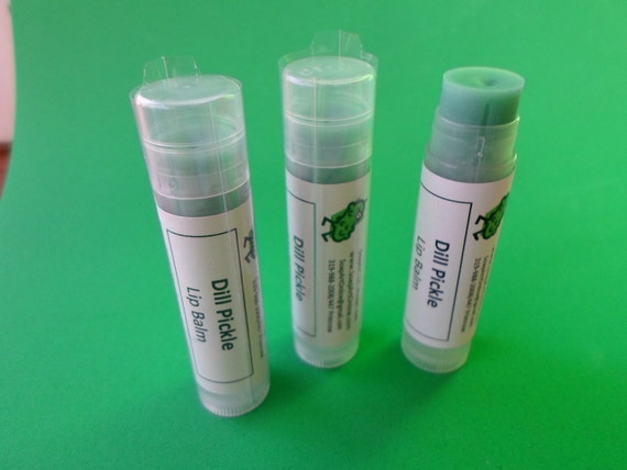 Dill Pickle Lip Balm Homemade Lip Balm Handmade Lip by SoapArt