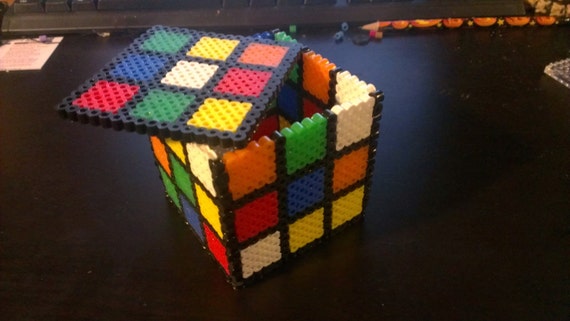 Items similar to perler bead Rubix Cube box on Etsy Items similar to perler bead Rubix Cube box on Etsy