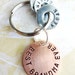 Personalized Hand Stamped Key Chain BEST GRANDMA EVER Washer