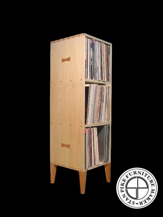 Vertical Vinyl Record Album Storage Cabinet by stanpike on Etsy