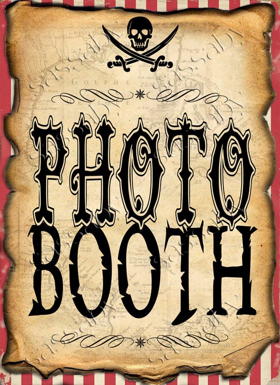 6 Pirate Party Signs/Posters INSTANT DOWNLOAD Printable