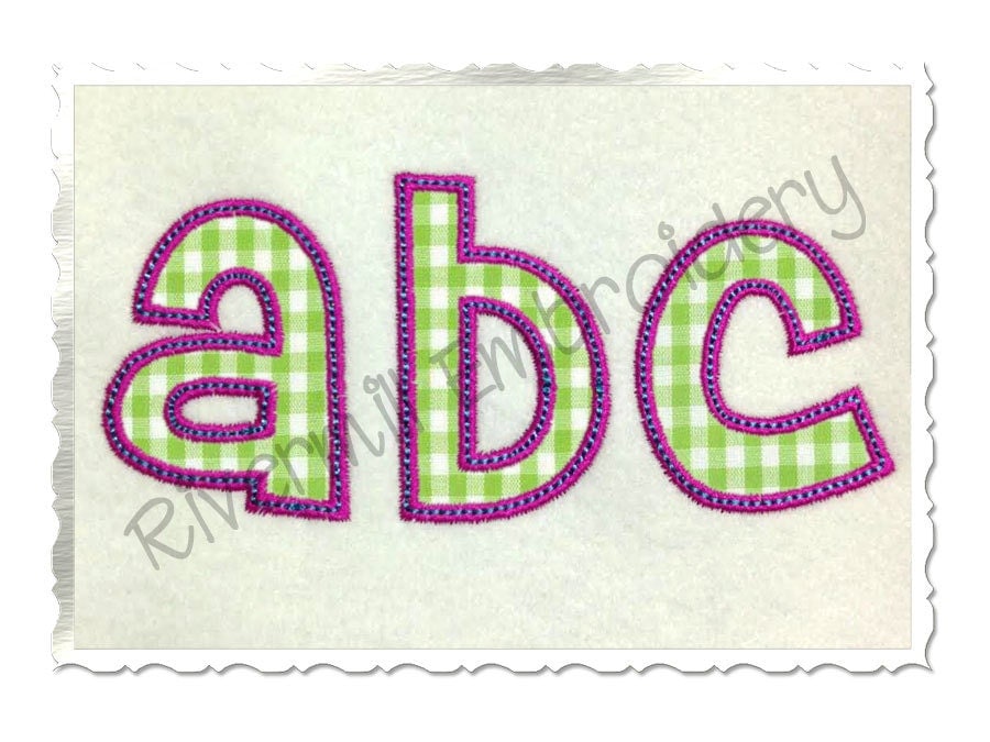 Cheri Applique Satin w/ Bean Stitch Machine Embroidery Font