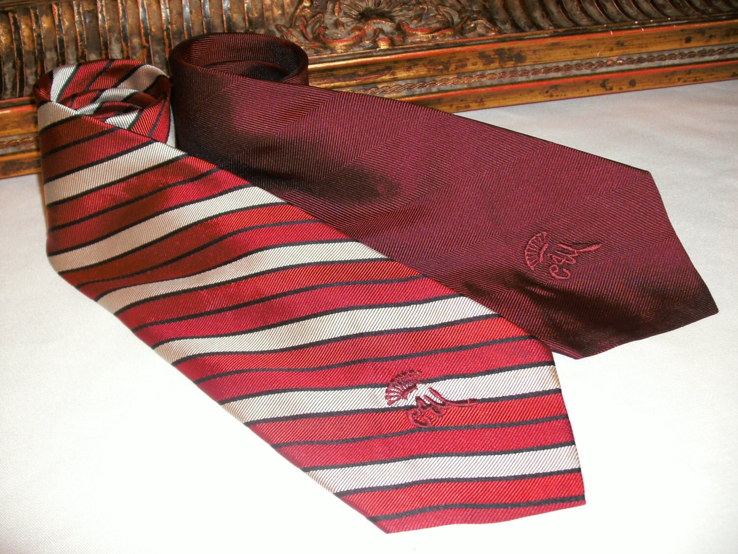 Vintage 1970's Countess Mara Red Neck Ties