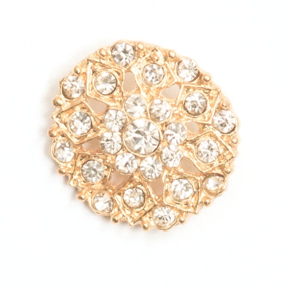 20pcs Gold Bling Buttons Wholesale Diamond by TotallyDazzledBiz