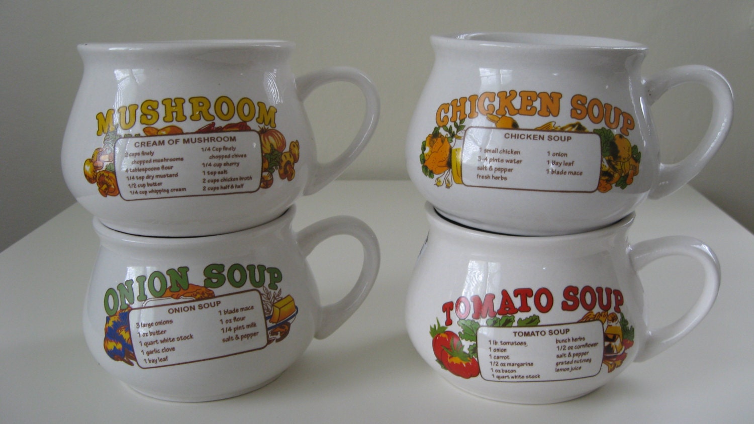 Vintage Soup Recipe Mugs By Lilbeanscrafts On Etsy Vintage Soup Recipe Mugs By Lilbeanscrafts On Etsy