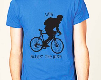 LIFE ENJOY The RIDE Bike T- Shirt Jersey, Bicycle Shirt - Custom ...