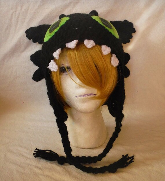 Crocheted Toothless Hat from How to Train Your Dragon