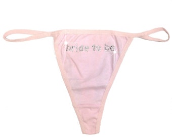 Rhinestone "bride to be" Thong - Bridal Thong with Sparkling Rhinestones