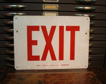 Plastic exit sign | Etsy