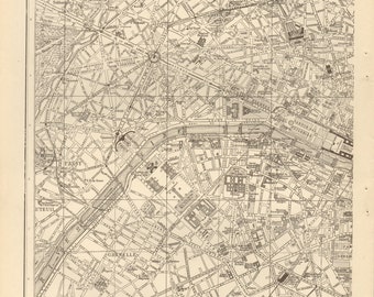 Popular items for map paris on Etsy