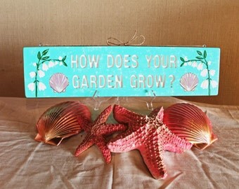 GROW DAMN IT Garden Sign Hunter Green Garden Sign by TheCommonSign