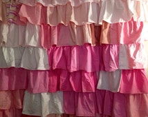 Popular items for pink ruffle curtain on Etsy