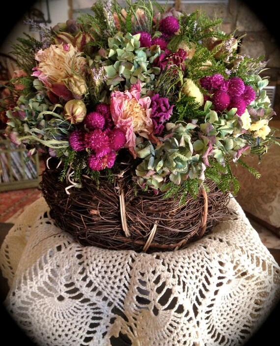 Dried Flower Arrangement Rustic