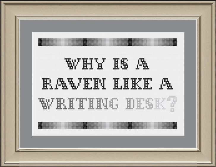 Why is a raven like a writing desk: Alice in Wonderland
