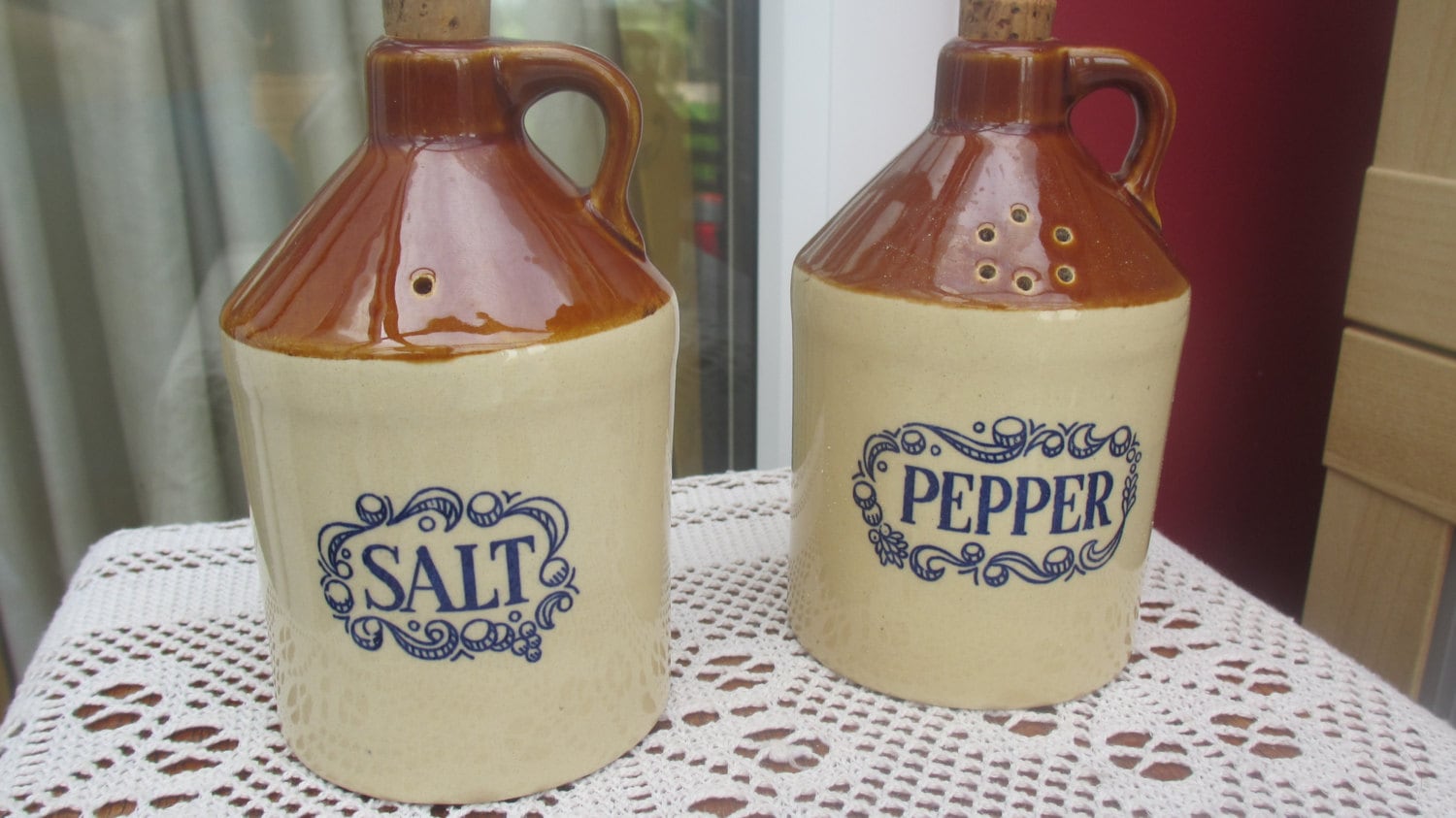 Vintage Large Stoneware Crock Salt and Pepper Shakers – Haute Juice
