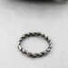 NIN tiny silver braid ring by harakiridesign on Etsy