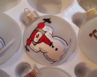 Hand-painted Personalized Custom Snowman Crossfit Aerobic Bootcamp ...