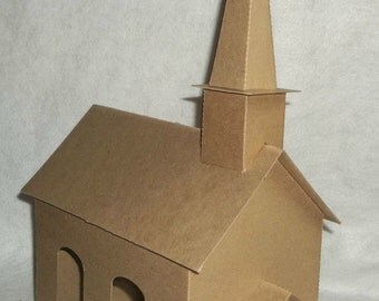 CATHEDRAL-DIY Putz Style Cardboard Church