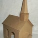 Large Church with Steeple DIY Putz Style Cardboard Church