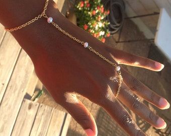 Popular items for pearl hand chain on Etsy