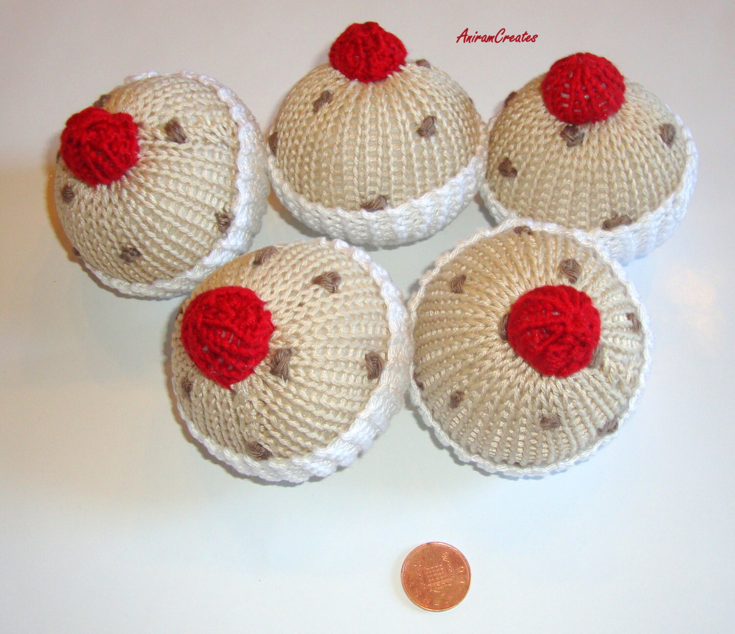 Hand Knitted '5 Currant Buns in a Baker's Shop' Soft by MooMush