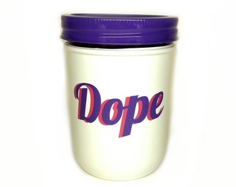 White and Purple Dope Jar