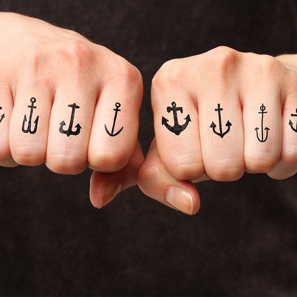 Anchors Temporary Tattoo Set of 2