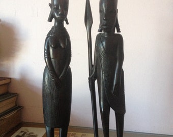 Popular items for african wood statues on Etsy
