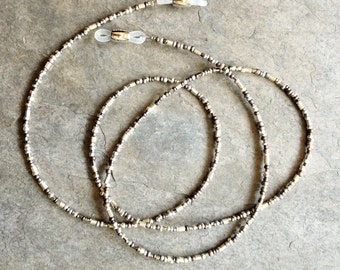 Silver Beaded Eyeglass Chain