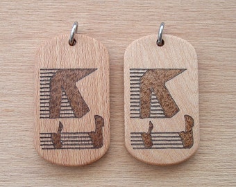 Popular items for wooden dog tags on Etsy