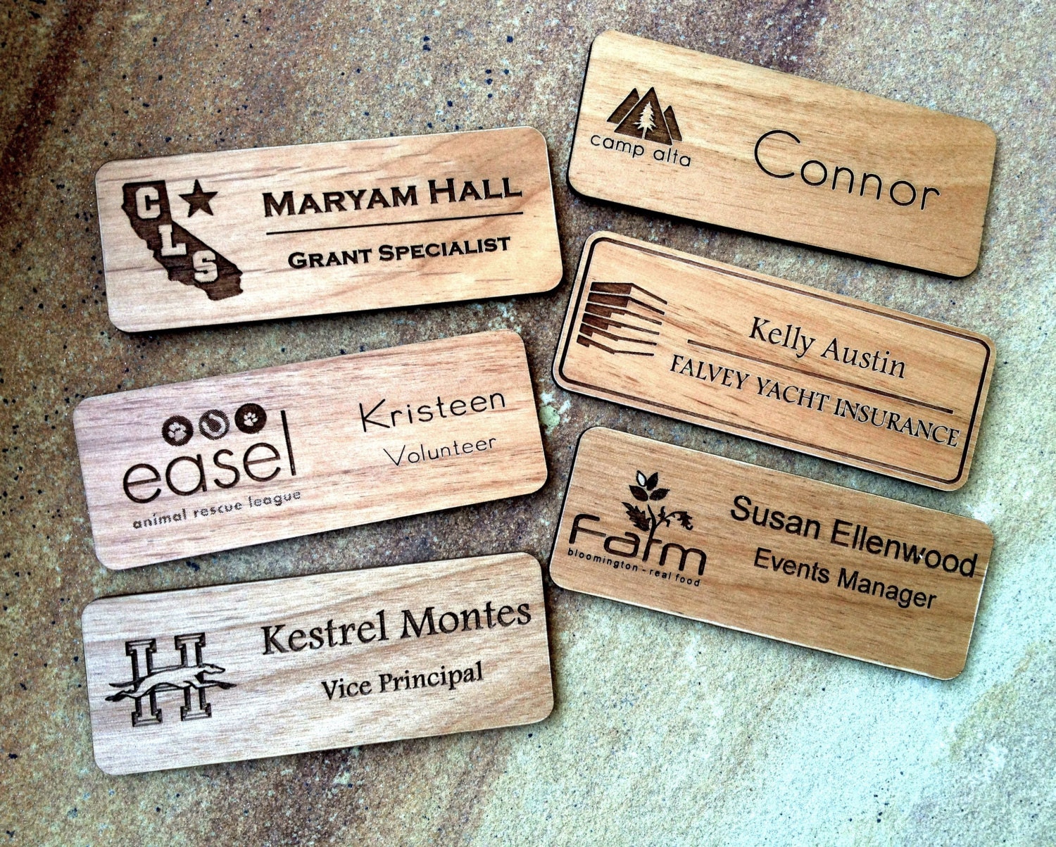 Custom Name Badges Engraved Name Tag With Logo By EngraveMeThis