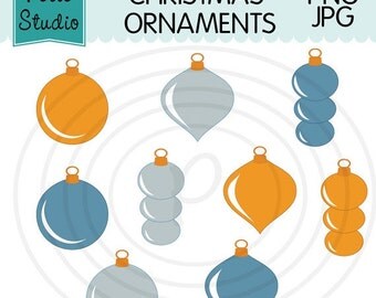 50% OFF SALE Instant Download: Assorted Christmas Tree Ornaments ...