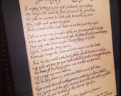 Items similar to Framed Hymn lyrics in Calligraphy on Etsy