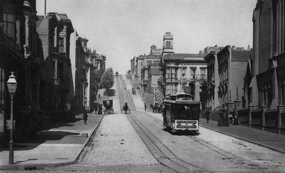 Union Square Cable Car San Francisco CA 1890 by GoldenPloverPrints