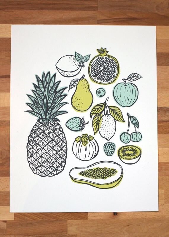 Fruit Print by WildHartPaper on Etsy