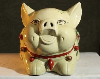 Vintage ceramic pig | Etsy