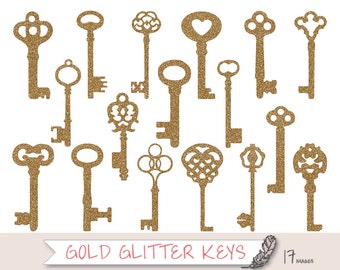 Popular items for vintage key clipart on Etsy