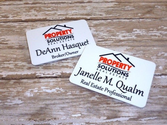 Real Estate Business logo name badge name tag Office name