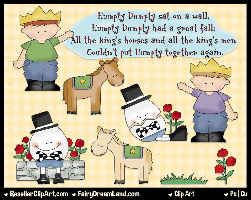 Humpty Dumpty Clip Art Commercial Use Clipart Instant