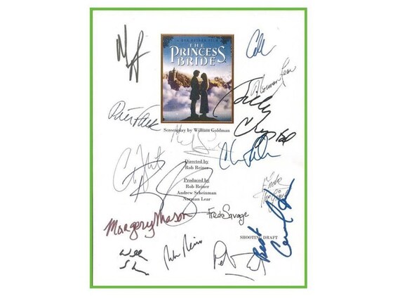 The Princess Bride Movie Signed Script Screenplay Autographed