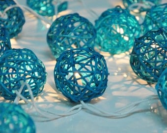 Rattan ball lights | Etsy