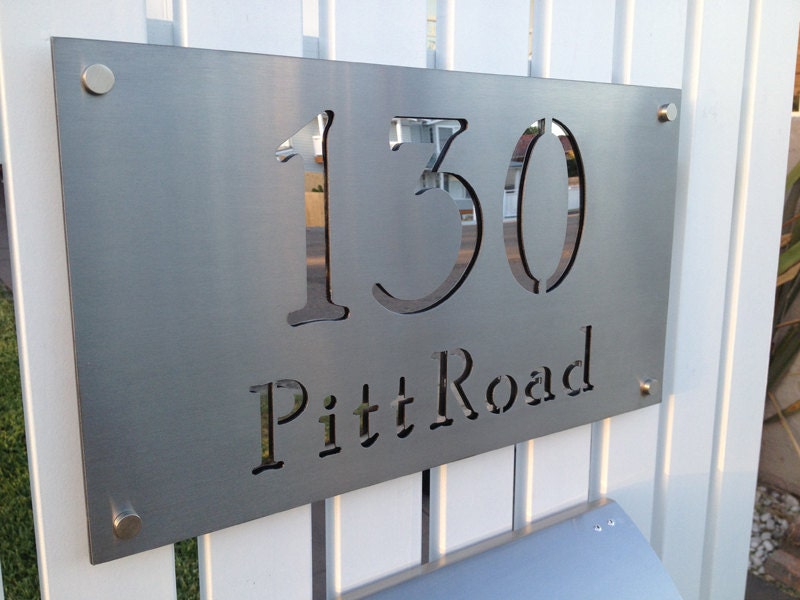 Stainless Steel Custom Made Laser Cut House Signs Numbers and