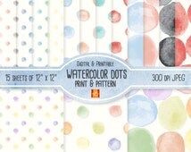 Popular items for watercolor polka dot on Etsy
