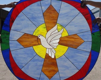 Stained glass dove | Etsy